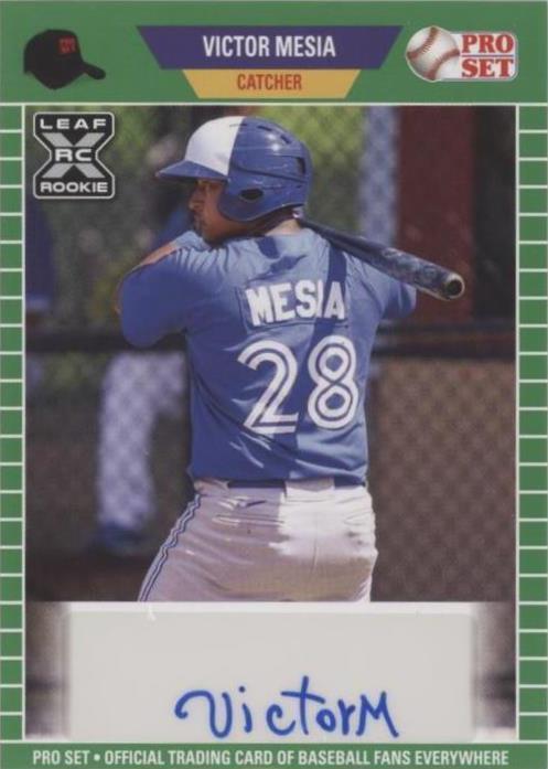 2021 Leaf Pro Set Baseball Blaster - Autographs Victor Mesia #PS-VM1 ...