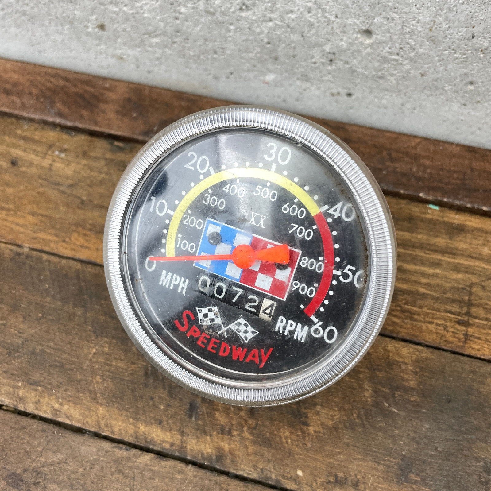 Vintage SPEEDWAY Speedometer Scooter Muscle Bike Klunker Whizzer 1960s ...