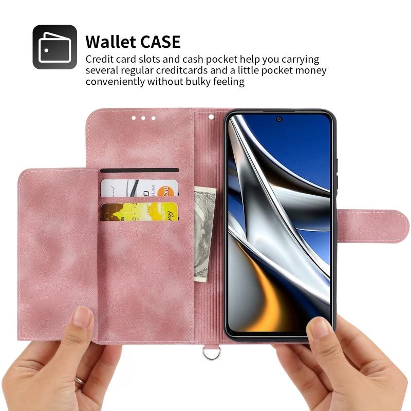 Pink Embossed Flower Leather Wallet Case for Xiaomi Poco X4 Pro | eBay ...