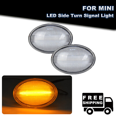 2X LED Side Marker Lights Turn Signal Lamp Amber For MINI Cooper R55 ...