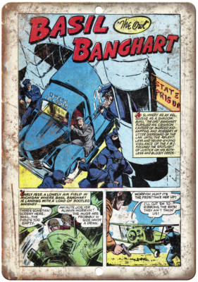 Ace Comic Strip Basil the Owl Banghart 12" x 9" Reproduction Metal Sign ...