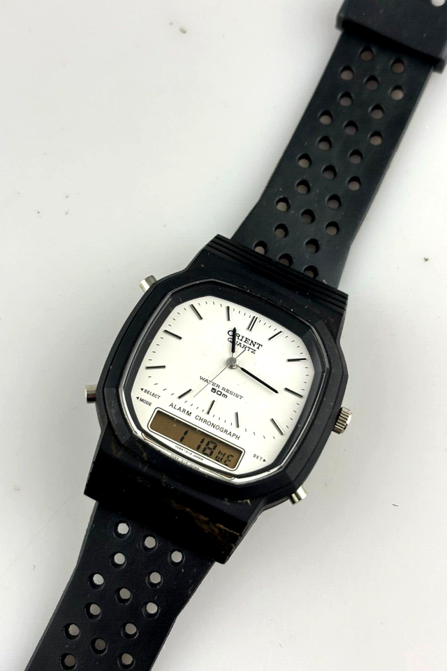 Watch Orient vintage Ana Digi CHRONO ALARM Dual Time Japan NOS Unisex ...