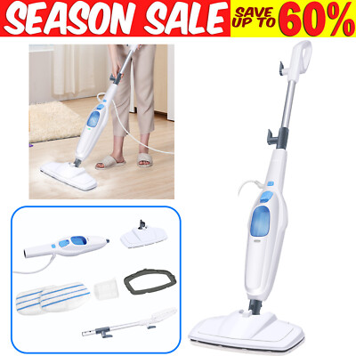 4000W Upright & Handheld Steam Mop Cleaner 12-in-1 Floor Carpet Window ...