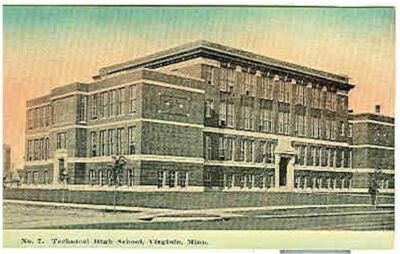 pc6128 postcard Virginia Minnesota Technical High School Not postally ...