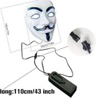 Light Up Anonymous mask Guy LED Halloween Cosplay Vendetta Hacker ...