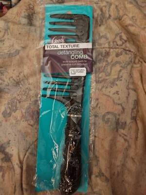 New GOODY Total Texture Detangling Comb Wide Spaced Teeth Preserve Curl ...