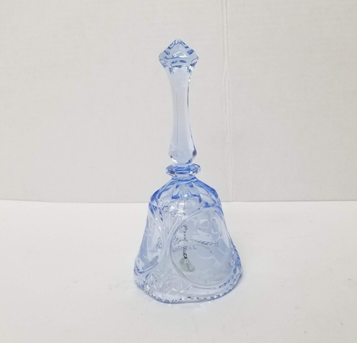 Country Geese Glass Bell 1980s Blue Decorative Bell with Country Goose ...
