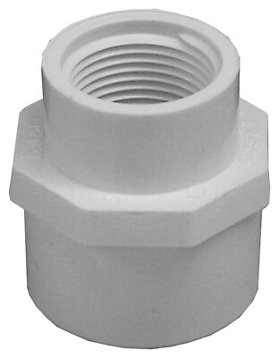 25 PAK 1inx 3/4in White; Reducing Slip x Thread; Female Adapter; Pipe ...