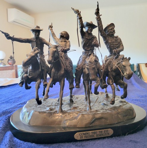 Coming Through the Rye by Frederic Remington Bronze Statue 15”X 10”X 14 ...