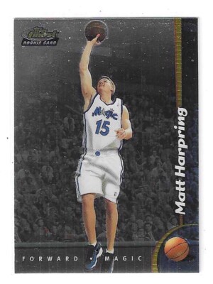 1998-99 TOPPS FINEST MATT HARPRING ROOKIES RC #240 ORLANDO MAGIC ...