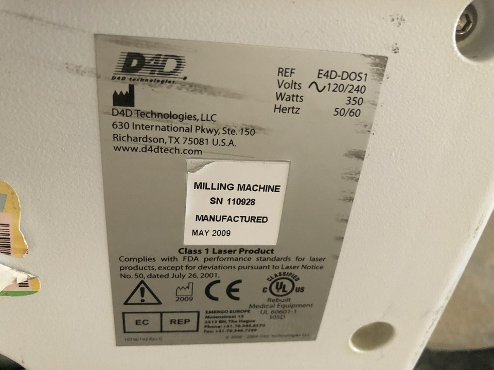 E4d Dental Crown Milling Unit (2009) | eBay