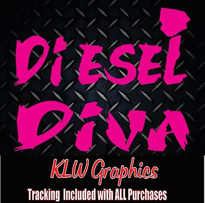 Diesel Diva Vinyl Decal Sticker Car Powerstroke Turbo Diesel Truck Girl ...