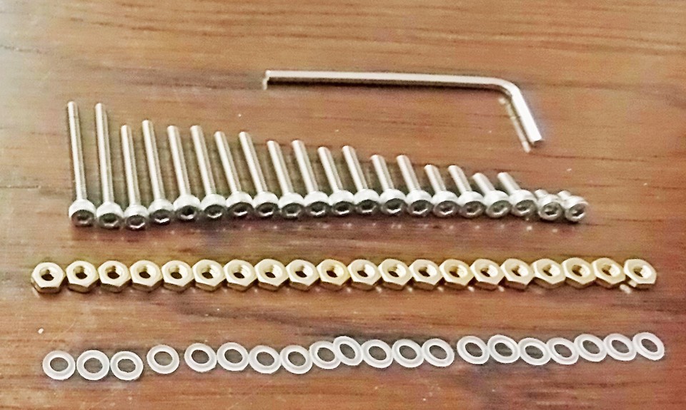 Stainless steel and Brass Headshell Mounting Screws 55 Piece Set Brand ...