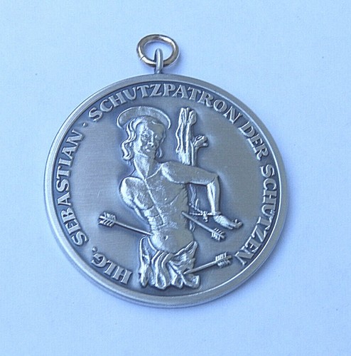 Medaille Anhänger Taler für Schützenkette Gravur kostenlos Kranz versch ...