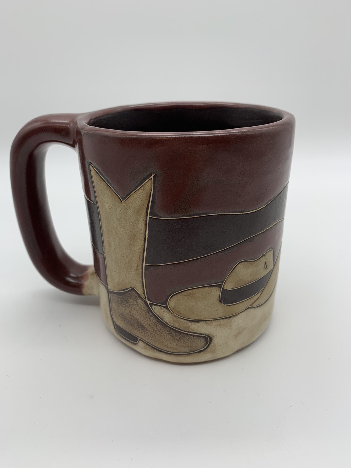 Mara Mug Mexican Pottery Collectible – Cowboy Boots and Hat Used
