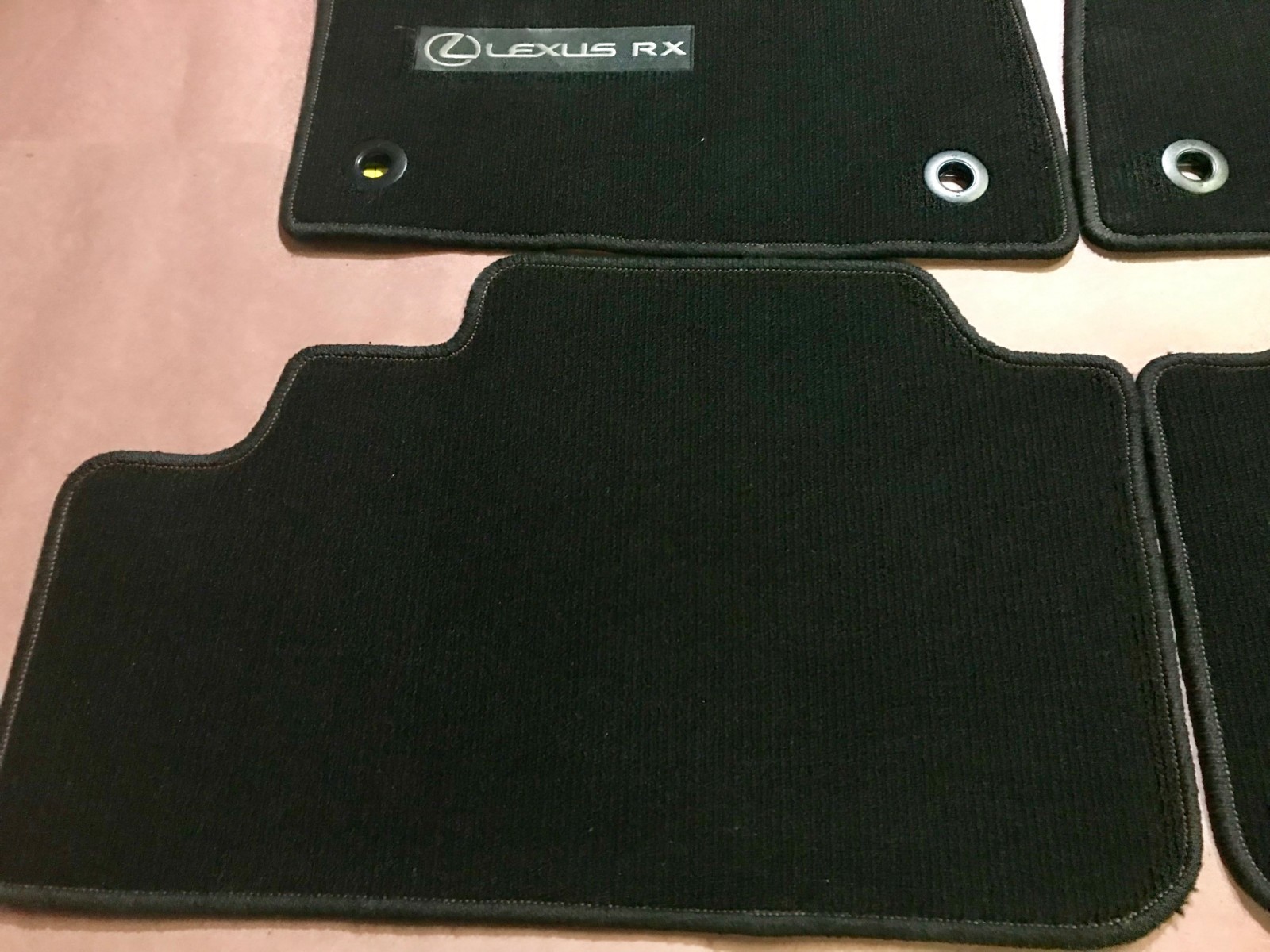 LEXUS 2016 RX350 PRE-OWNED BLACK WITH RED STITCHING FLOORMATS SET OF 4 ...