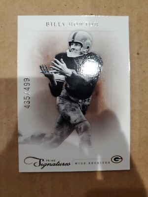 2012 Panini Prime Signatures Billy Howton #/499 #16 Green Bay Packers ...