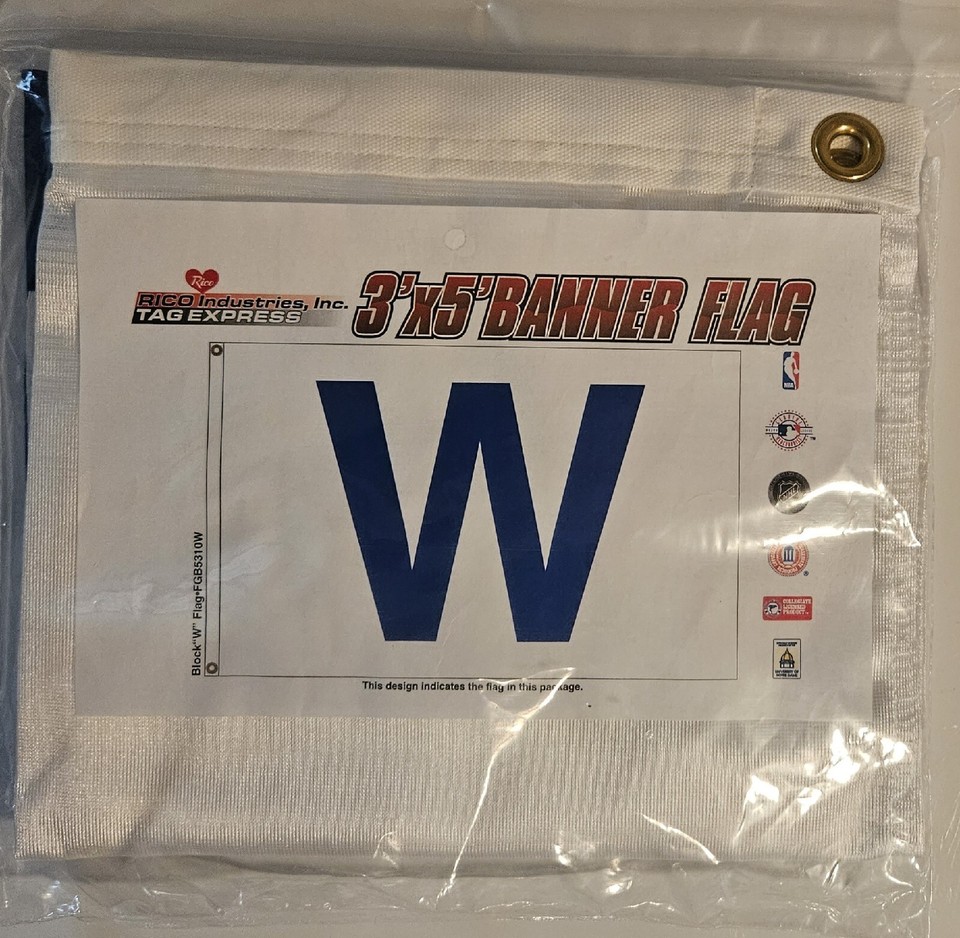 Chicago Cubs Cubbies W Win MLB Baseball 3' X 5' Banner Flag NIP NEW ...
