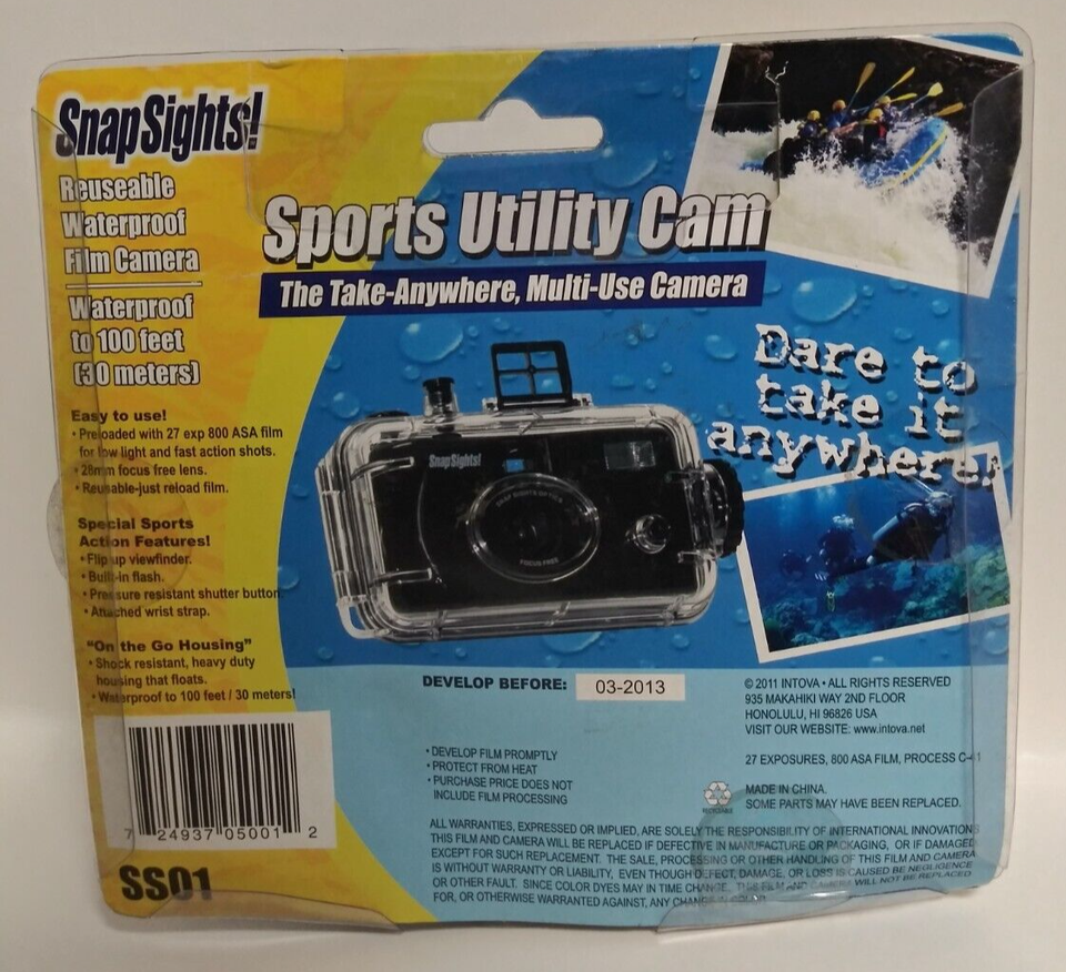 Snap Sights Sports Utility Cam Waterproof Film Camera | eBay