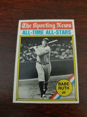 1976 Topps Babe Ruth all-time All-Stars baseball card #345 New York ...