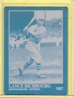 LANCE RICHBOURG 1993 CONLON VINTAGE CARD PRINTING PLATE 1927 BOSTON ...