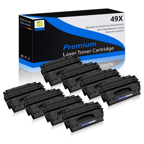 8 Pack Black Q5949X 49X Toner Cartridge for HP Laserjet 1320n 1320nw ...