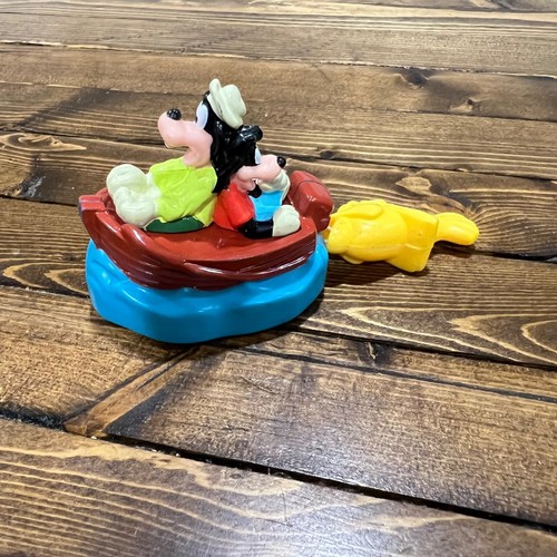 Vtg Goof Troop Boat Goofy Max Gone Fishing Wind-up Toy Pull Fish Figure ...