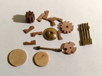 Wood Ship Model Fittings Parts Mantua 27mm Brass and wood Capstan kit ...