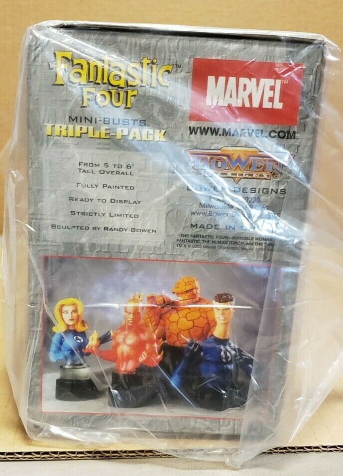 FANTASTIC FOUR TRIPLE 3 PACK BUST BY BOWEN DESIGNS (UNOPENED, FACTORY ...
