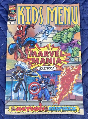 MARVEL COMICS Kids Menu for the MARVEL MANIA Restaurant. FANTASTIC FOUR ...