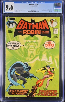 1970 Batman 232 CGC 9.6 1st Appearance of Ra's al Ghul. RARE | eBay