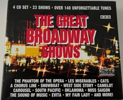THE GREAT BROADWAY SHOWS - 4 Disc Set - 140 Tunes From 23 Shows CD | eBay