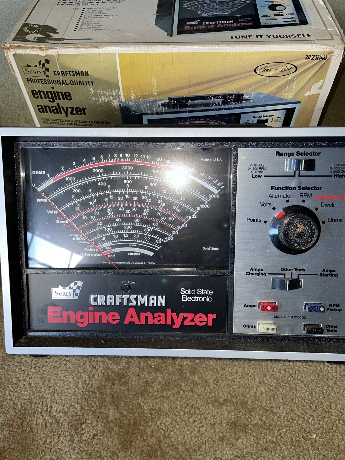 Vintage Sears Craftsman Engine Analyzer 28-21040 w/ Accessories - New old stock | eBay