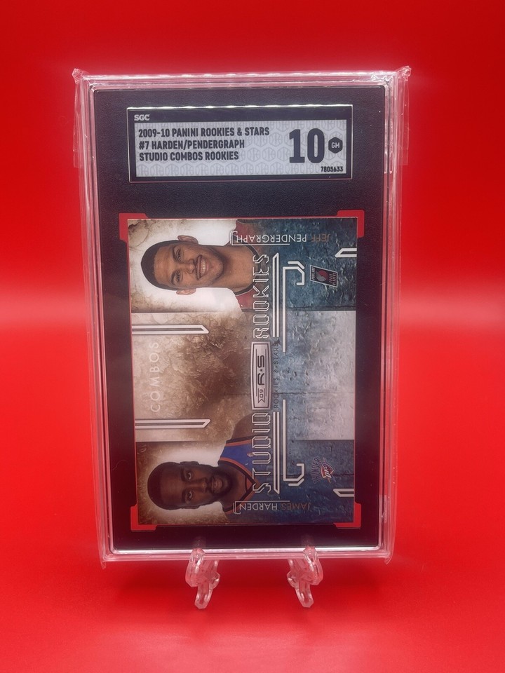 2009 Rookies & Stars James Harden Jeff Pendergraph #7 SGC 10 RC Rookie ...