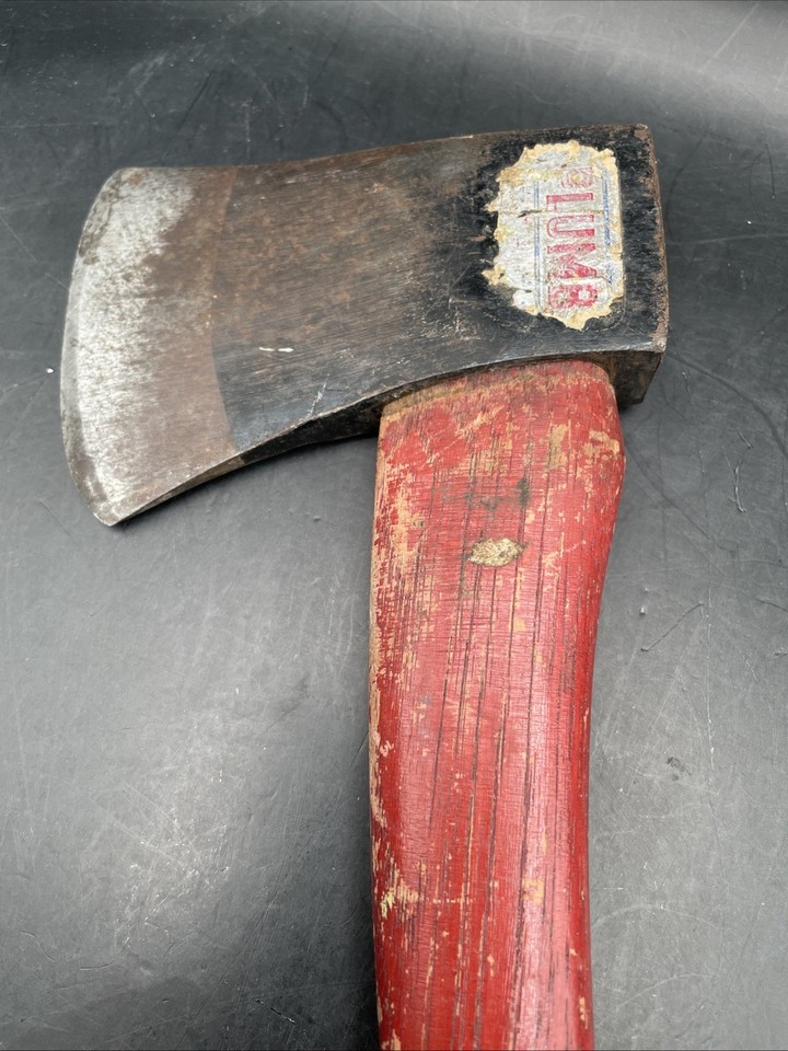 VINTAGE PLUMB HATCHET / AXE / Red Handle Marked AA672 | eBay