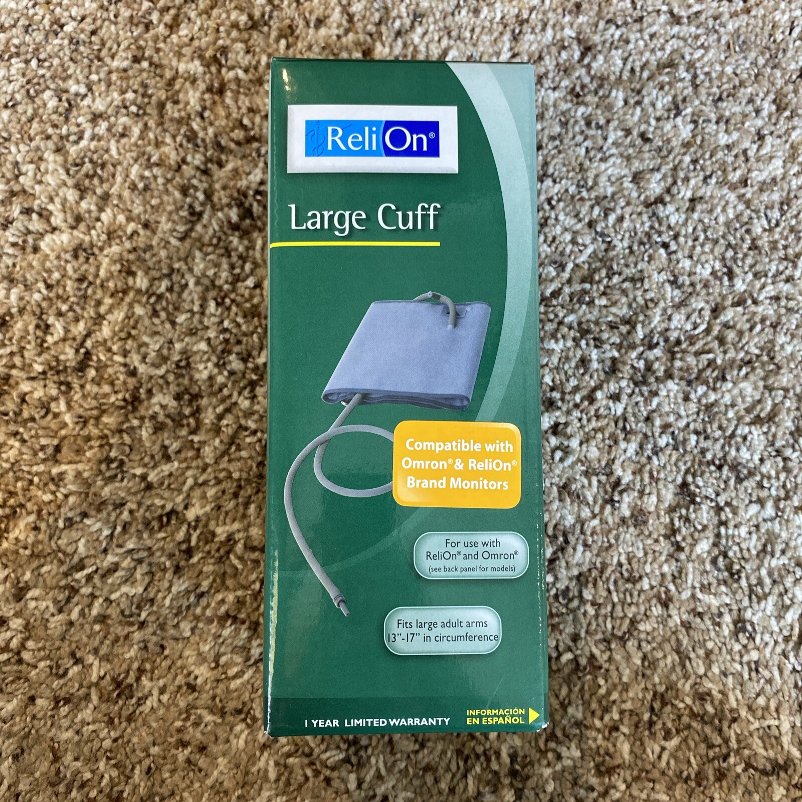 ReliOn Omron Blood Pressure Large Cuff 13"-17" H-003DREL | eBay