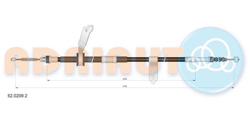 Seilzug Feststellbremse Adriauto 52.0209.2 für Toyota Avensis + Limo 03 ...