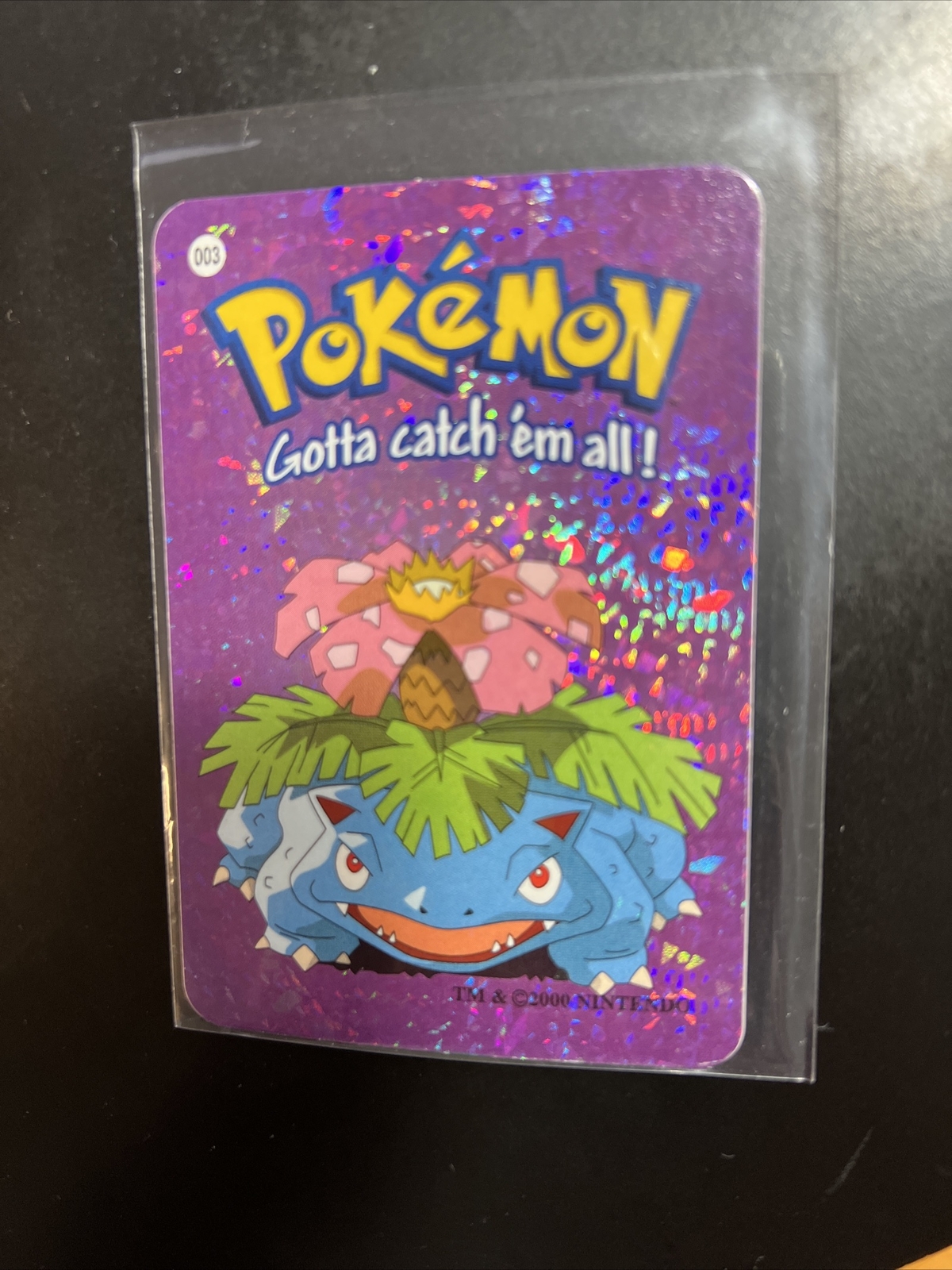 Vintage 2000 Pokémon Vending Machine Prism Sticker Card #003 Venusaur ...