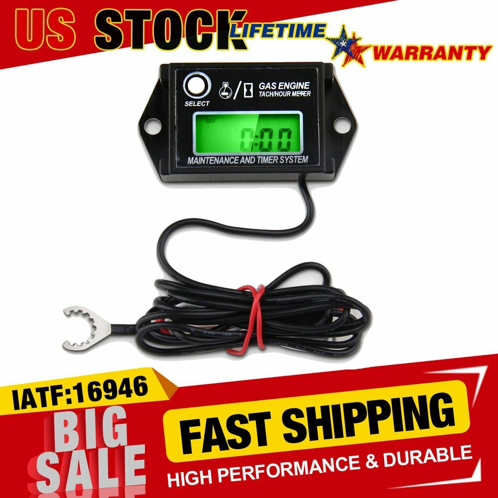 New Digital Tiny Tachometer Tach Hour Meter for Briggs & Stratton ...