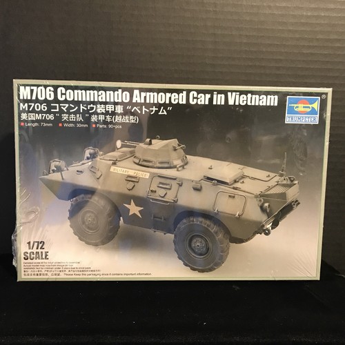 TRUMPETER 07439 M706 COMMANDO ARMORED CAR IN VIETNAM MODEL KIT-NIB-1/72 ...