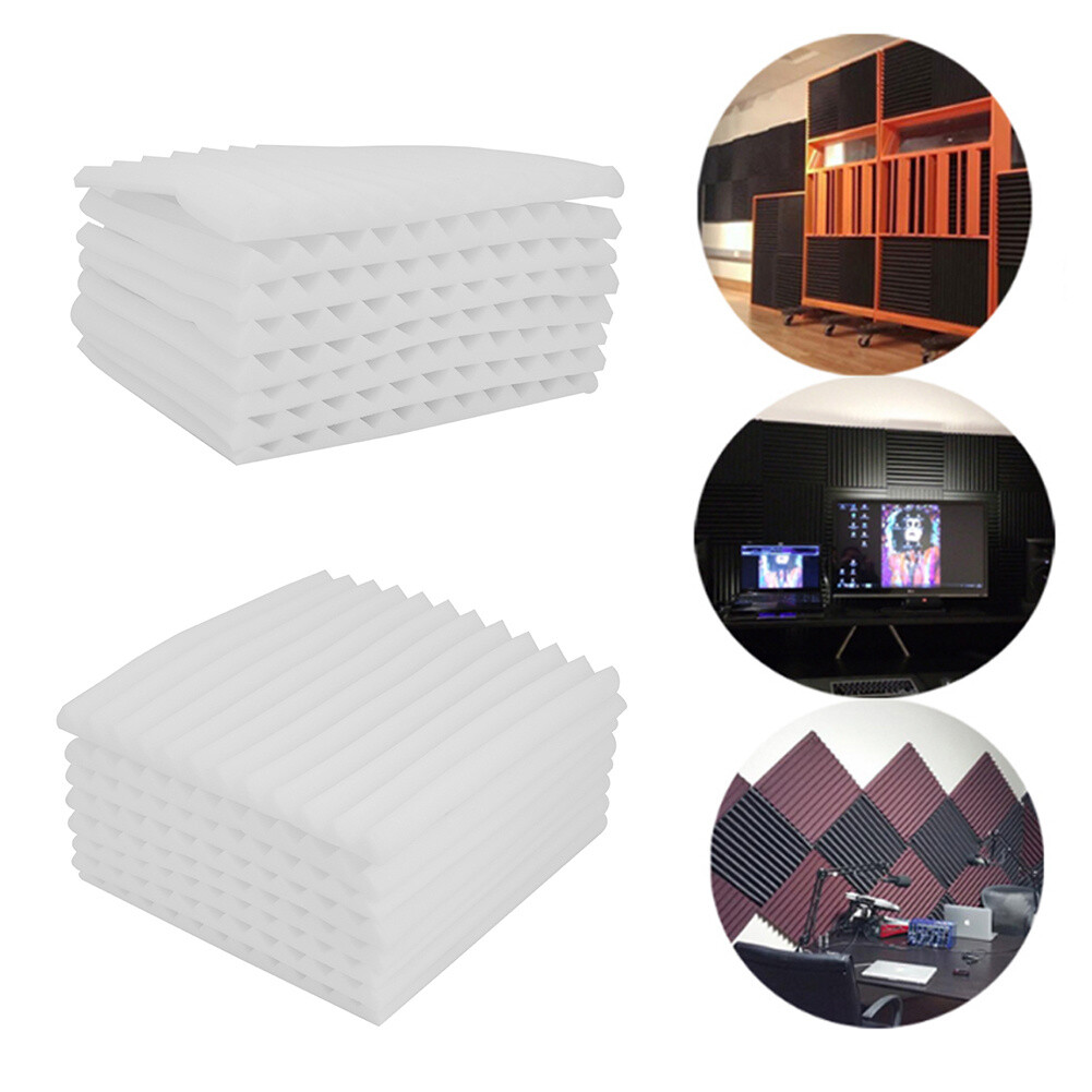 12 Pack Acoustic Foam Panel Wedge Studio Soundproofing