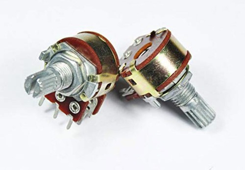 2 pcs Alpha MN10K Balance Dual Stereo/Center Detent Potentiometer Pot ...