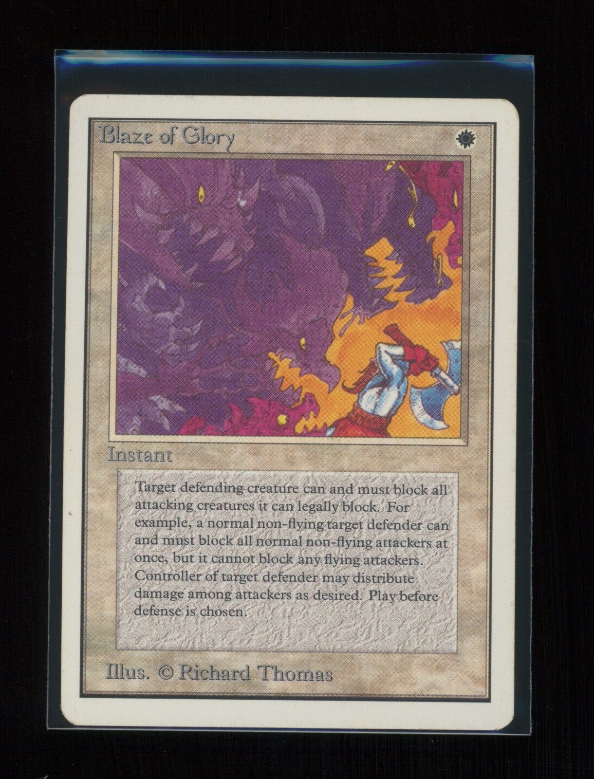 MTG Unlimited BLAZE OF GLORY Instant NM Rare RESERVED LIST Combine ...