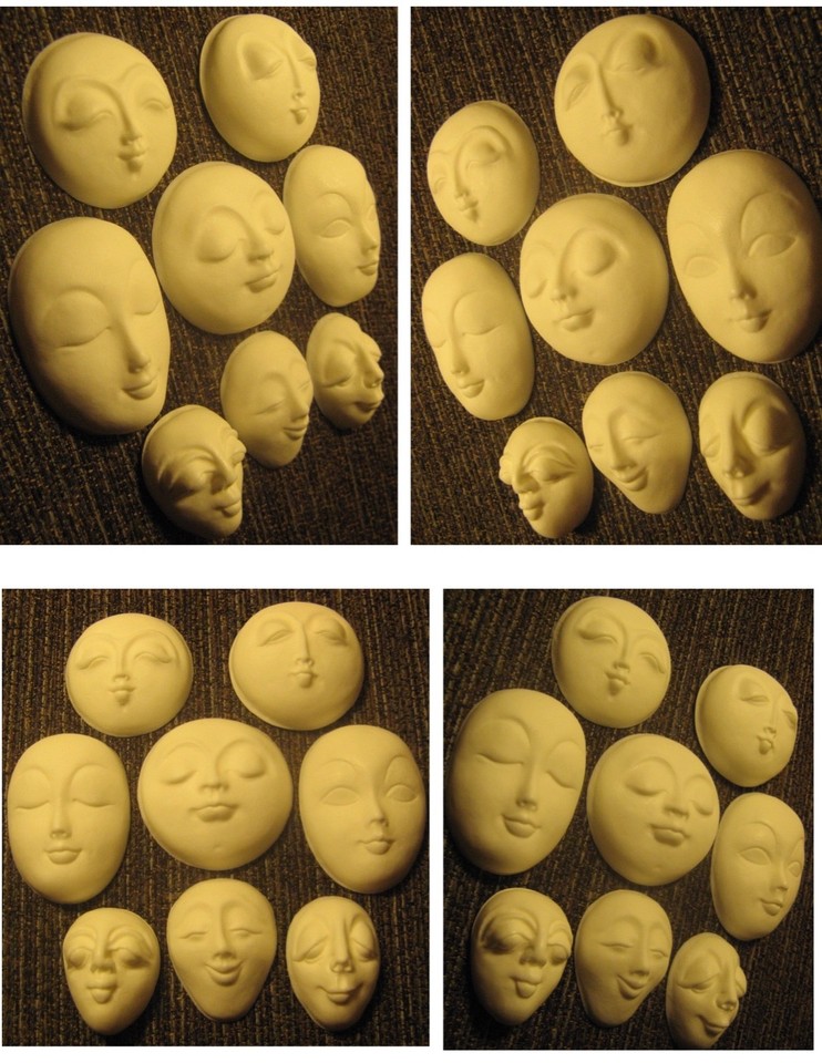 YOUR CHOICE - FG Flexible Silicone Push Molds of Round Oval Sun Moon ...
