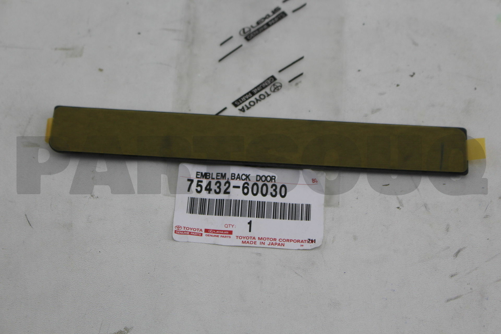 7543260030 Genuine Toyota PLATE, BACK DOOR NAME, NO.3 75432-60030 | eBay