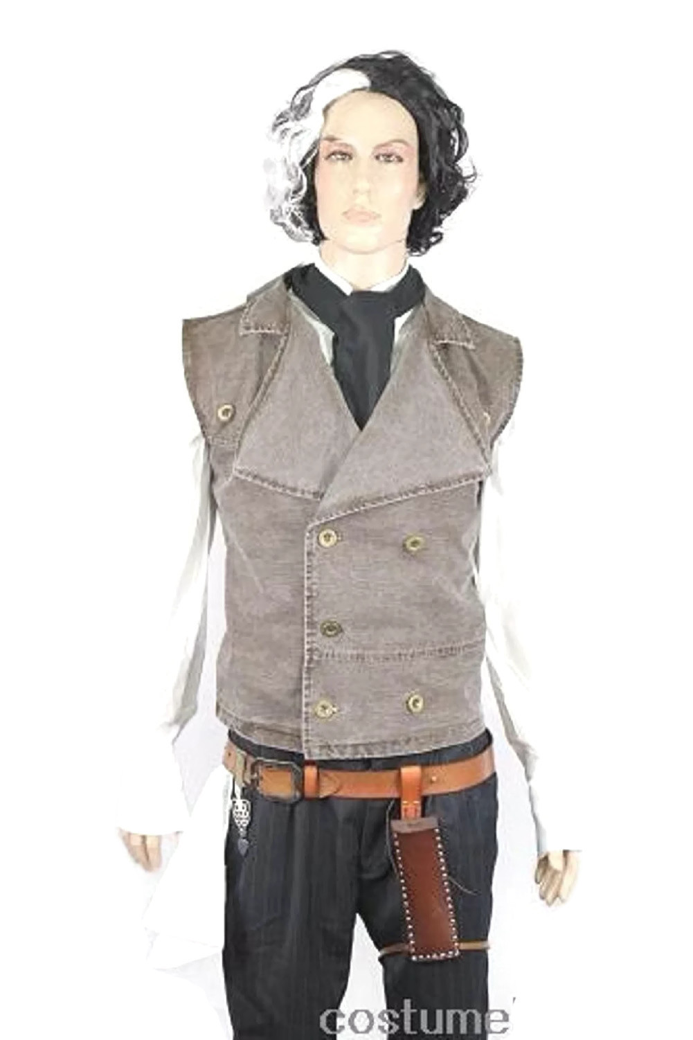 Sweeney Todd FULL COSTUME SET Wig Shirt Vest Halloween props | eBay
