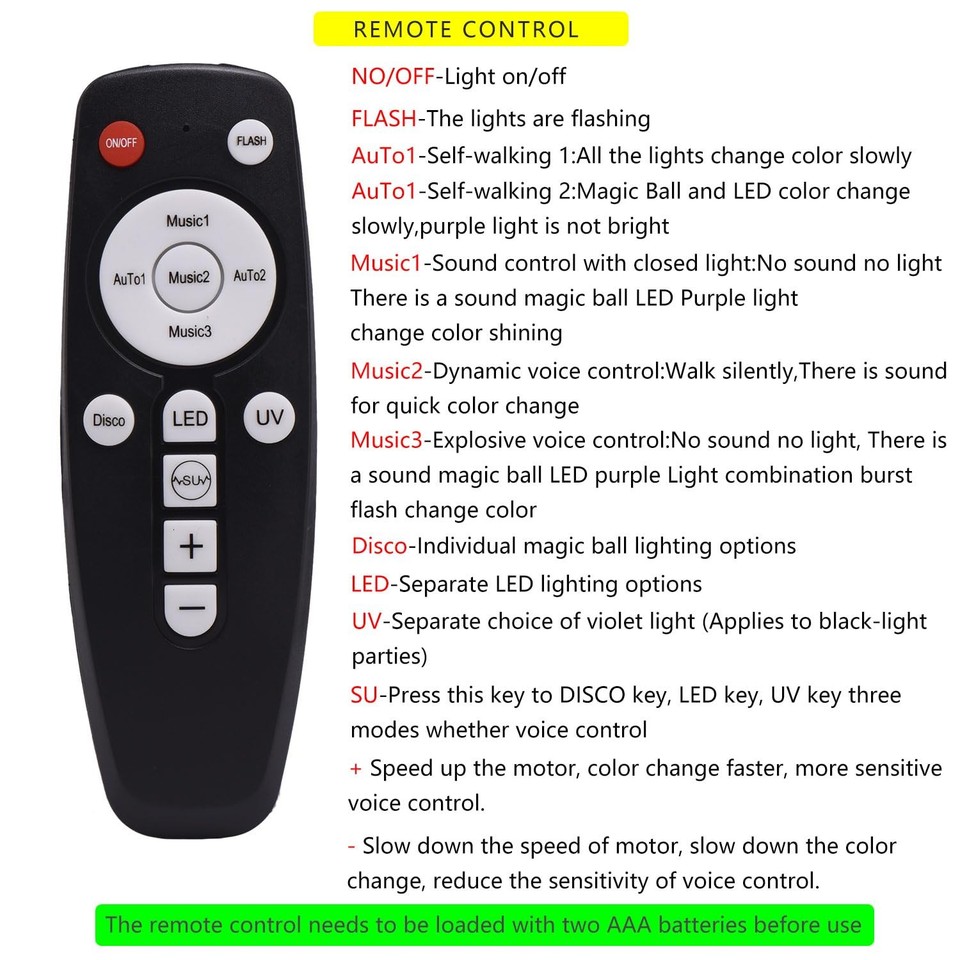 Party Lights Disco Light,Dj Disco Light Sound Activated Light 6 Colors ...