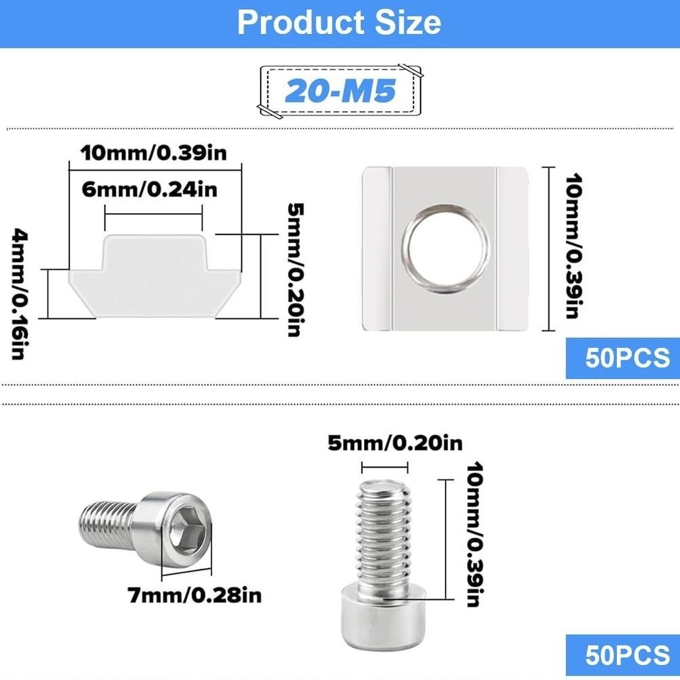 DIY Projects Hex Socket Screws Carbon Steel Material Easy Installation ...