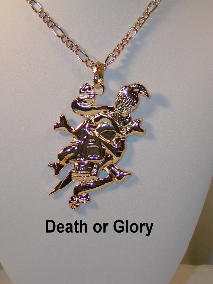 Hip Hop 30" Gold Plated Chain Pendant Necklace Ed Hardy | eBay