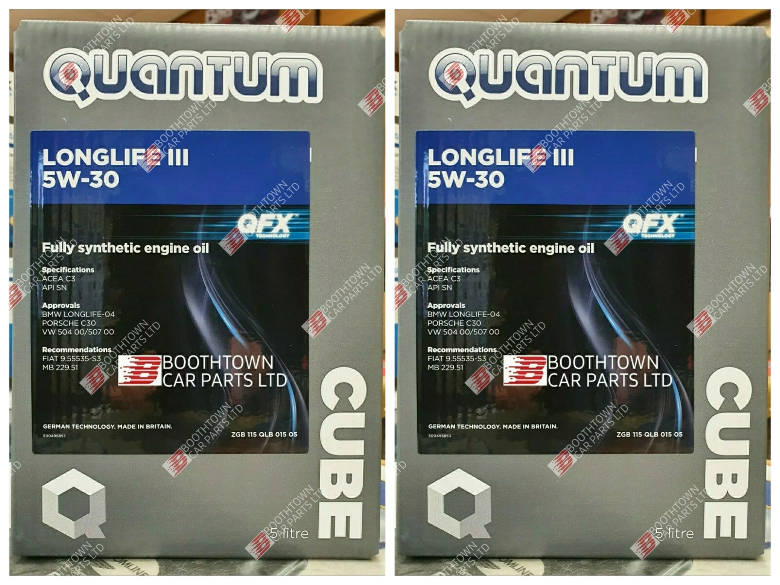 QUANTUM 5w-30 Longlife 3 C3 Fully Synthetic Oil 2 x 5 LITRES (10 LITRES ...